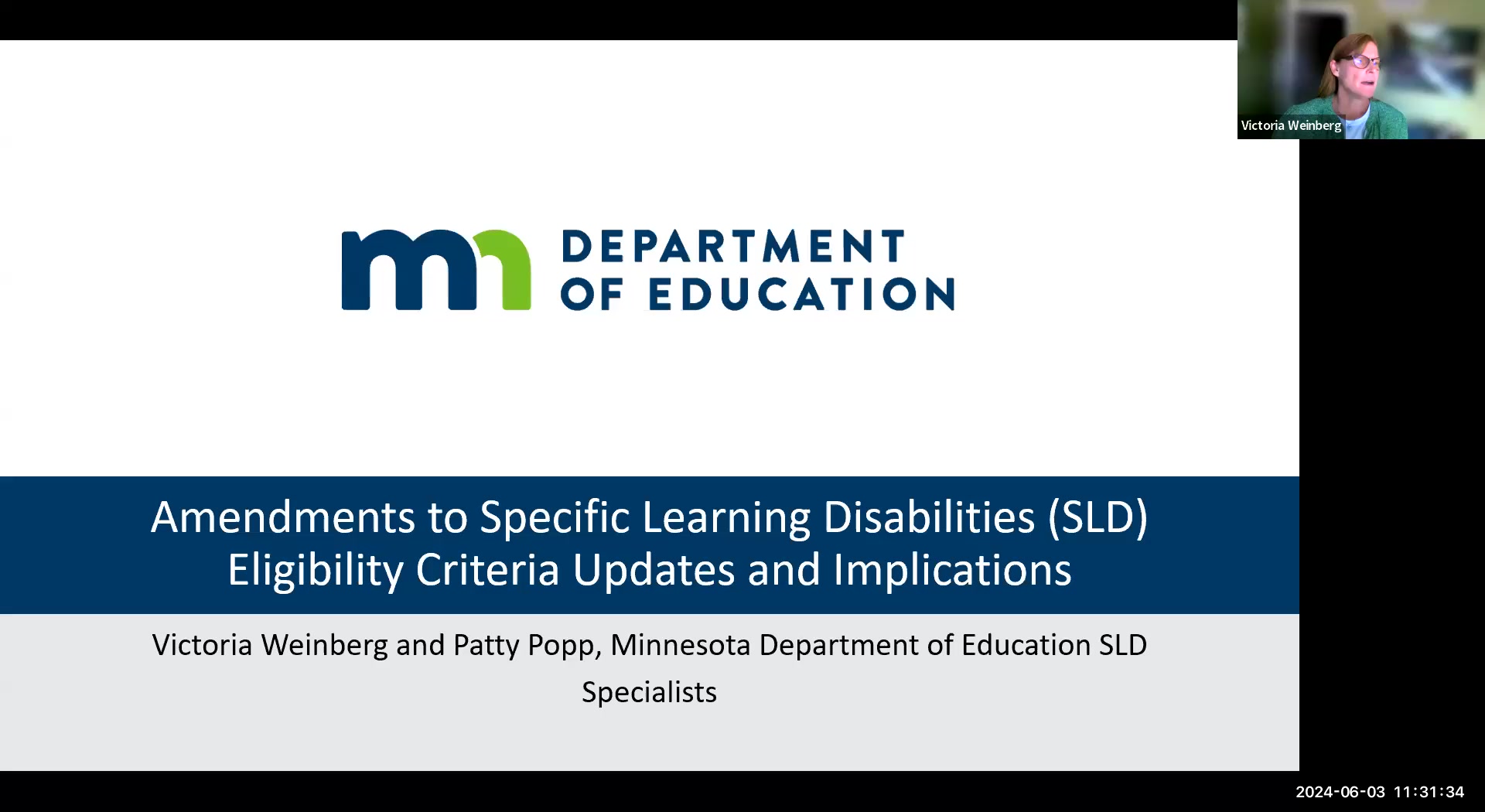 Amendments to Specific Learning Disabilities (SLD) Eligibility Criteria ...